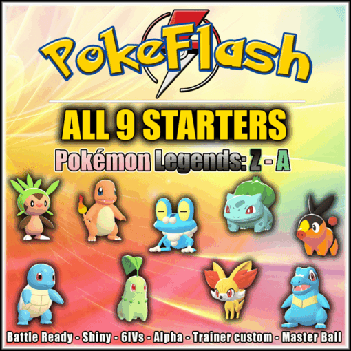 All 9 Starters - Pokémon Legends Z - A - PokeFlash